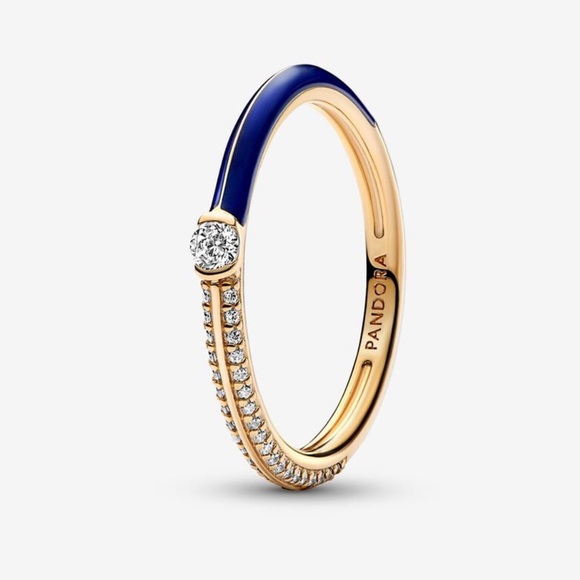 Pandora | Jewelry | New Pandora Me Pav Blue Dual Enamel Ring Size 62 Us ...